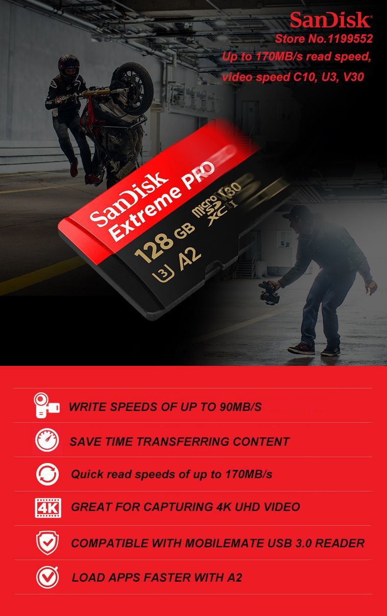 SanDisk 64GB 170MB/s Extreme PRO MicroSD Card – HobbyRC BD