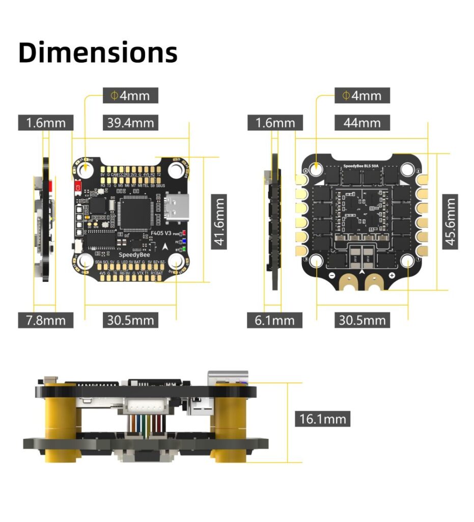 SpeedyBee F405 V3 + 50A 4in1 Stack – HobbyRC BD